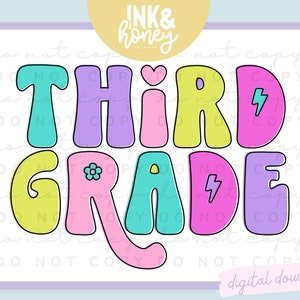Third Grade PNG | Back to School PNG | Grade Level PNG | 3rd Grade ...