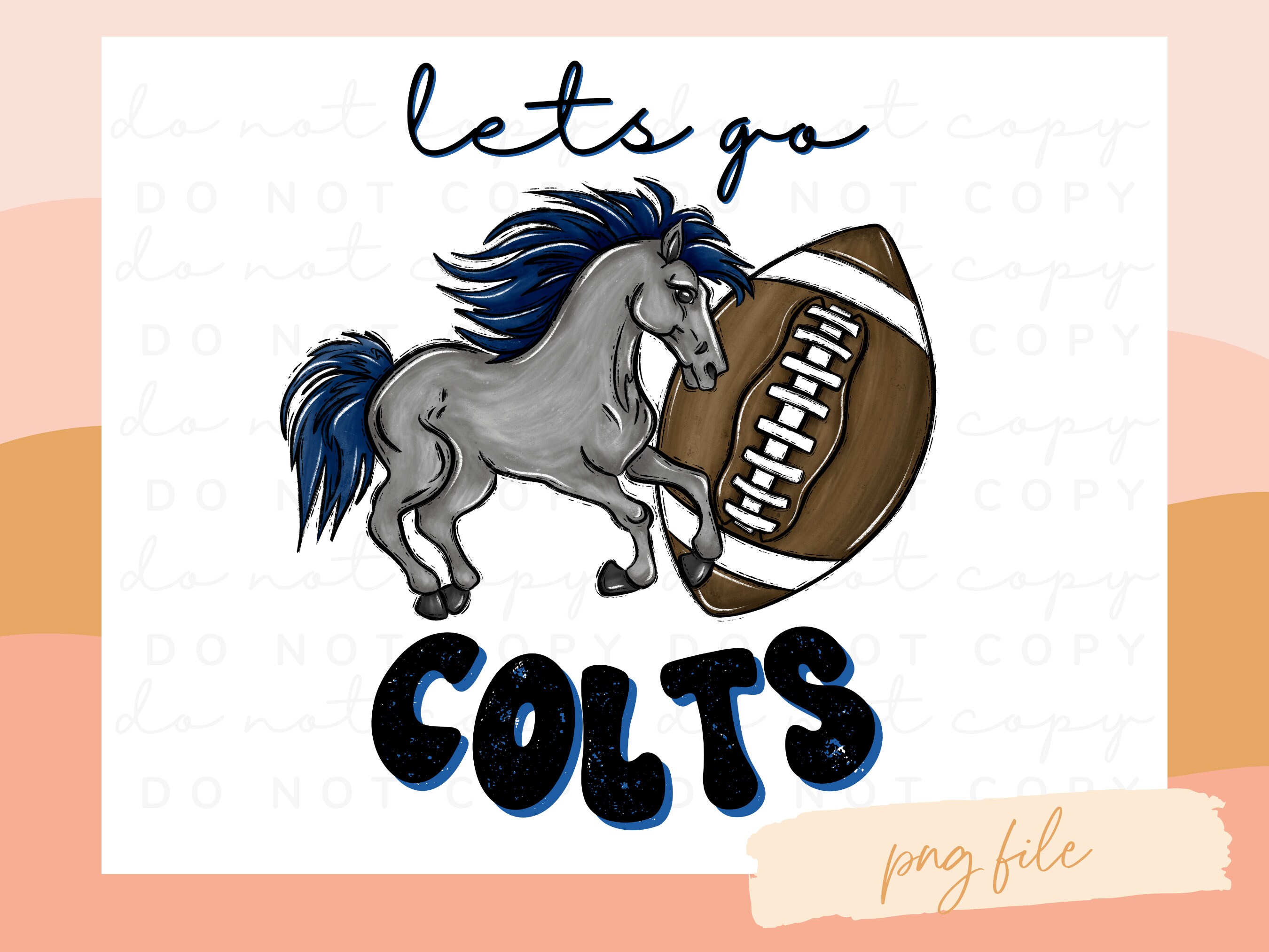 Colts Mascot PNG Mascot PNG Colt Mascot PNG Colts - Etsy