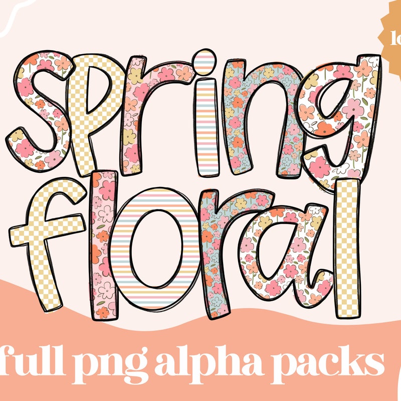 Floral Alphabet Png - Etsy