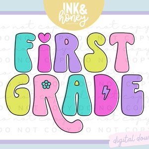 First Grade PNG | Back to School PNG | Grade Level PNG | First Grade ...
