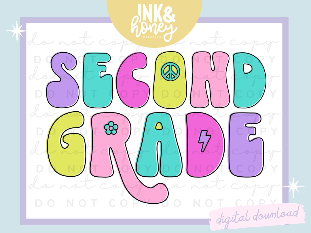 Second Grade PNG | Back to School PNG | Grade Level PNG | 2nd Grade ...