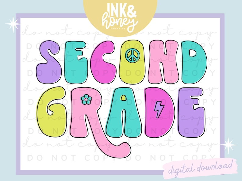 Second Grade PNG | Back to School PNG | Grade Level PNG | 2nd Grade ...