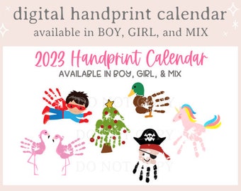 Handprint Calendar 2022 - Etsy