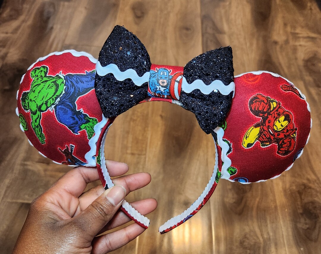 Marvel Avengers Mouse Ears, Marvel Headband, Marvel Mouse Ears - Etsy