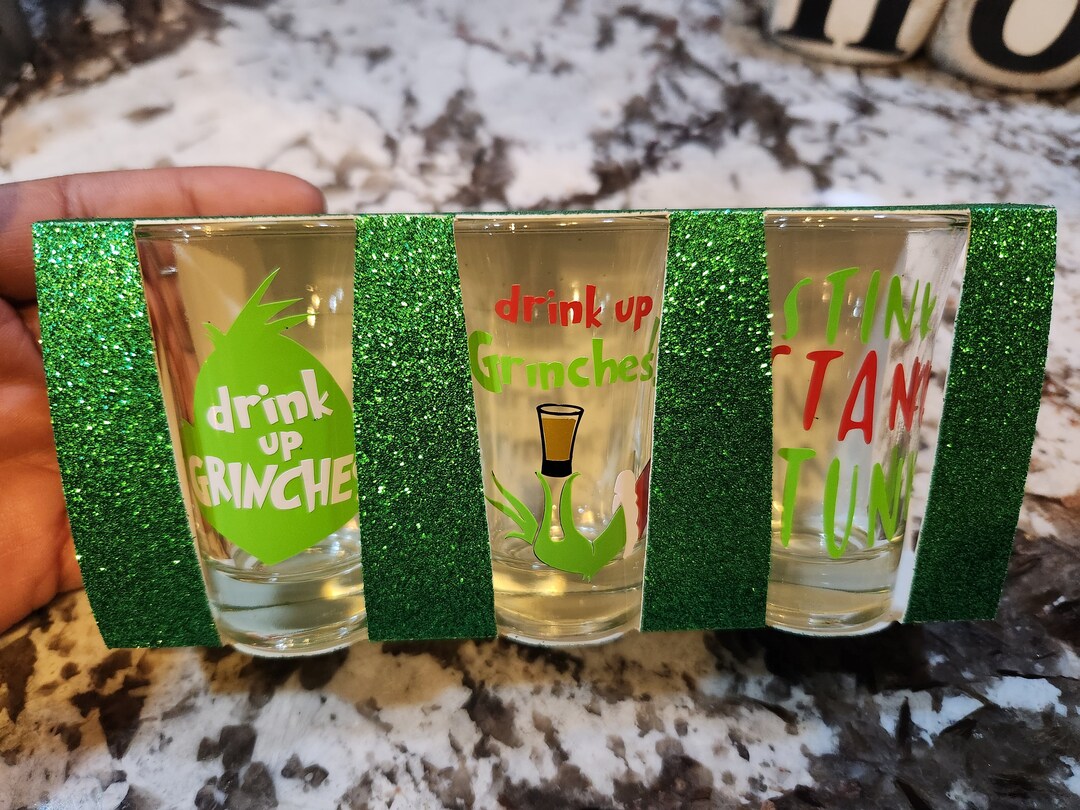 Grinch Shot Glass Set - Etsy