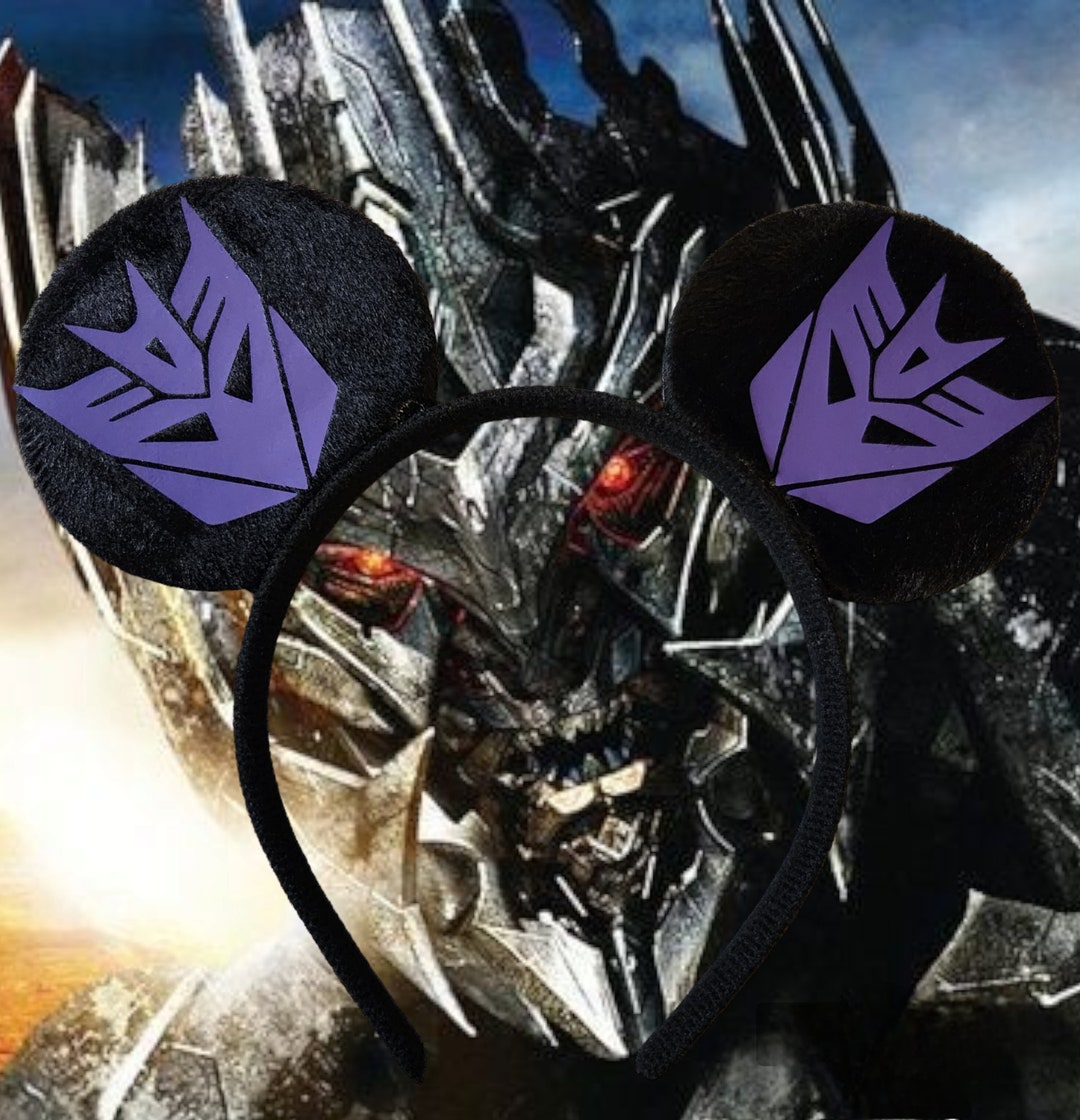 Transformers Mouse Ear Headband, Transformers Decepticon Mouse Ears - Etsy