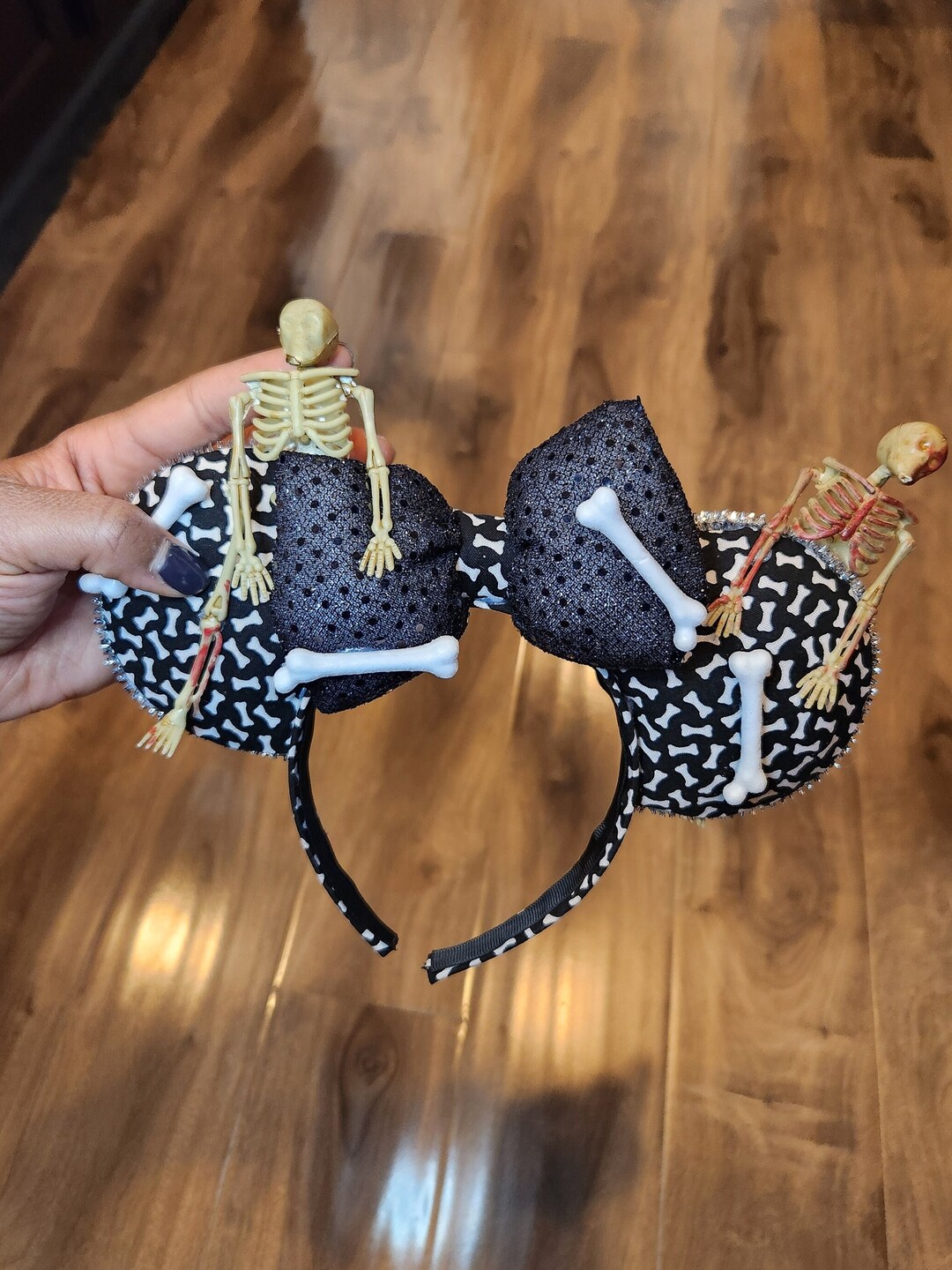 Skeleton Mouse Ears, Skeleton Headband,scary Mouse Ears - Etsy