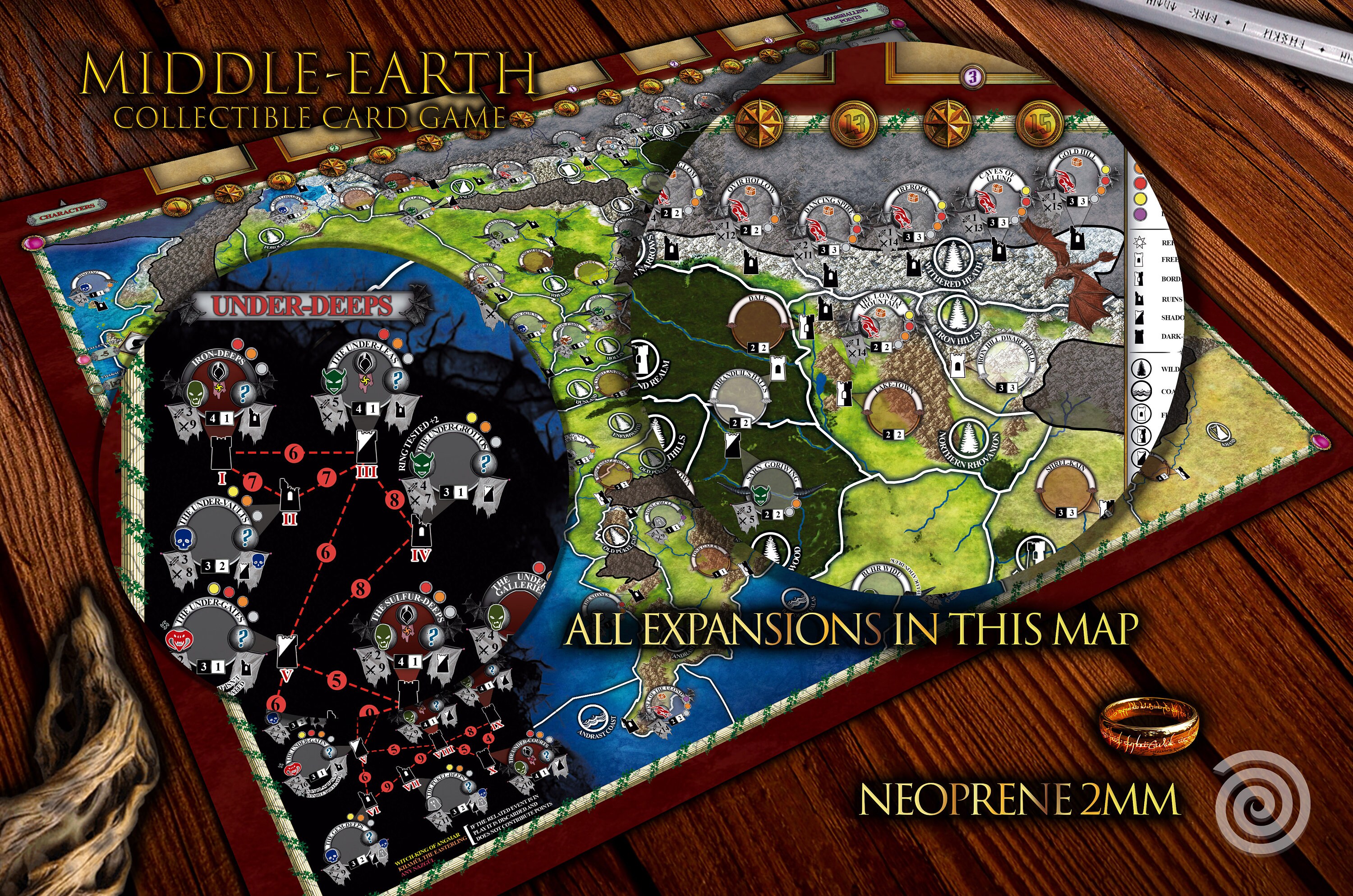 Middle Playmat Earth Collectible Card Game 1995 MECCG - Etsy UK