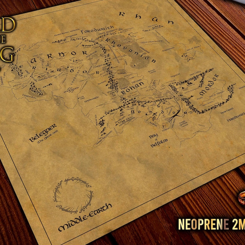 Middle Earth Neoprene Mat - Etsy