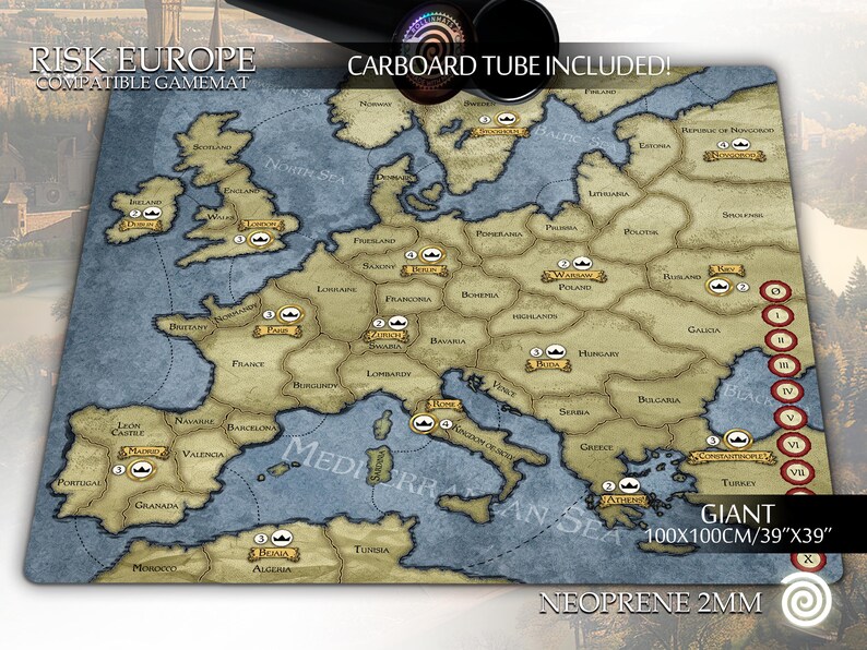 Risk Europe Compatible Playmat - Etsy