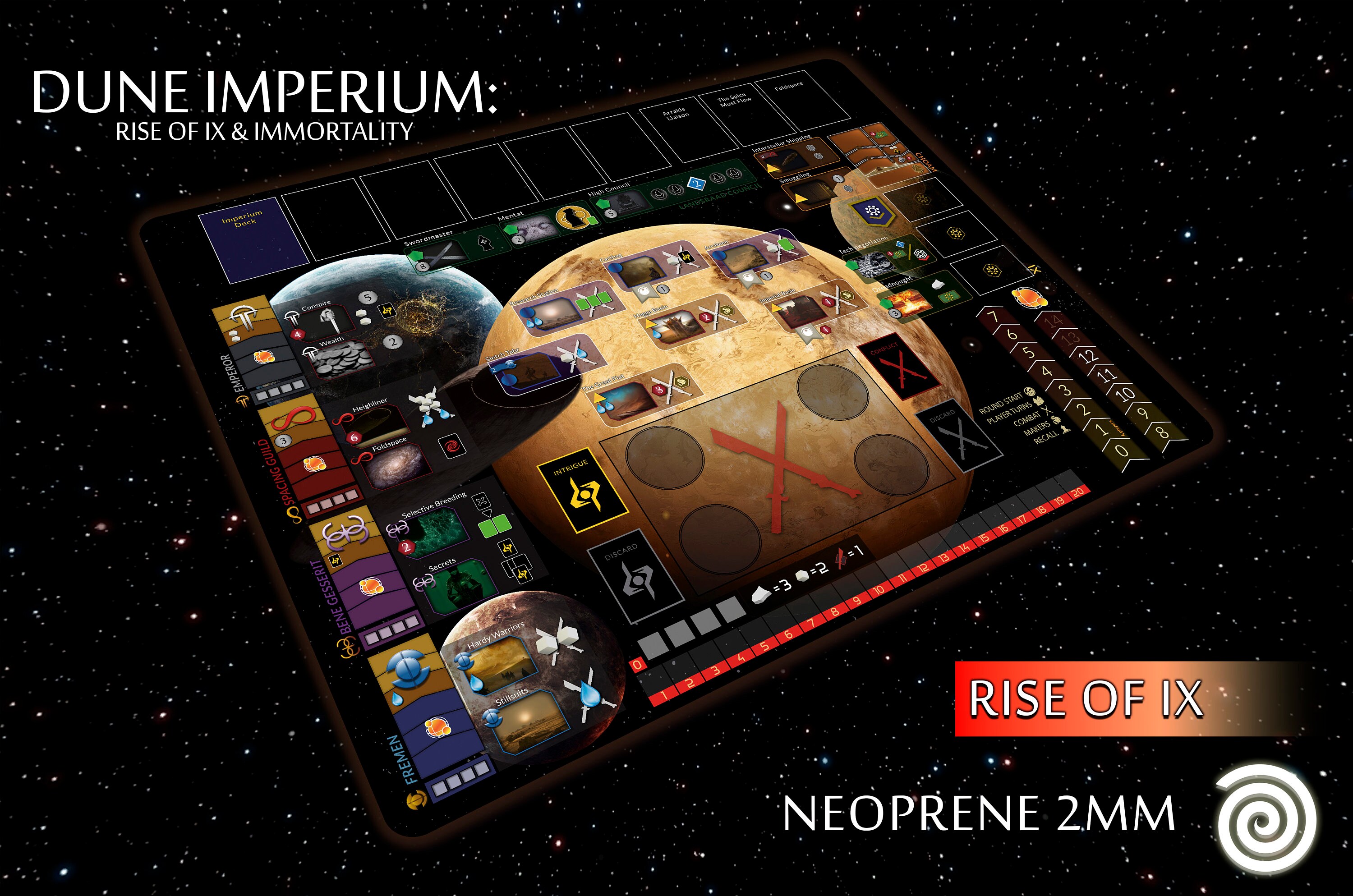DUNE IMPERIUM Playmat: Rise of IX and Immortality (Unofficial Product)