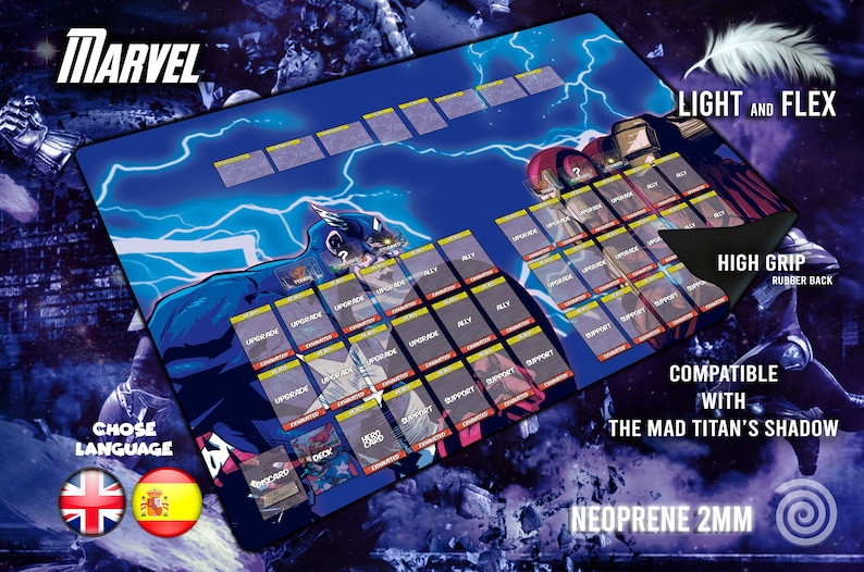 Marvel Champions Lcg Compatible Playmat - (2 Players, 2 Heroes Mat) - Etsy