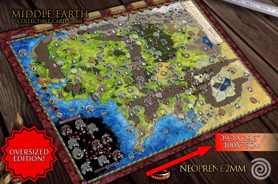 MECCG Compatible Gamemat - Middle - Earth Collectible Card Game ( 1995 ...