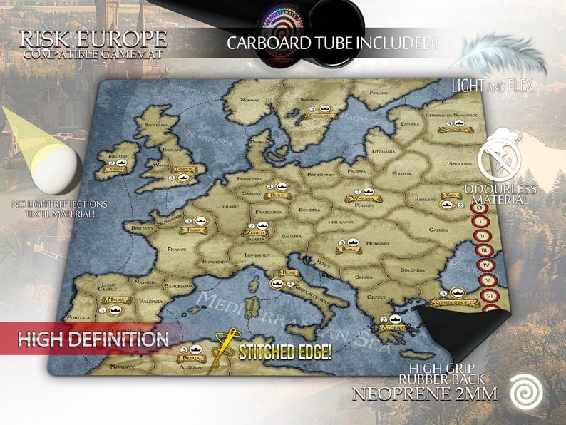 Risk Europe Compatible Playmat - Etsy