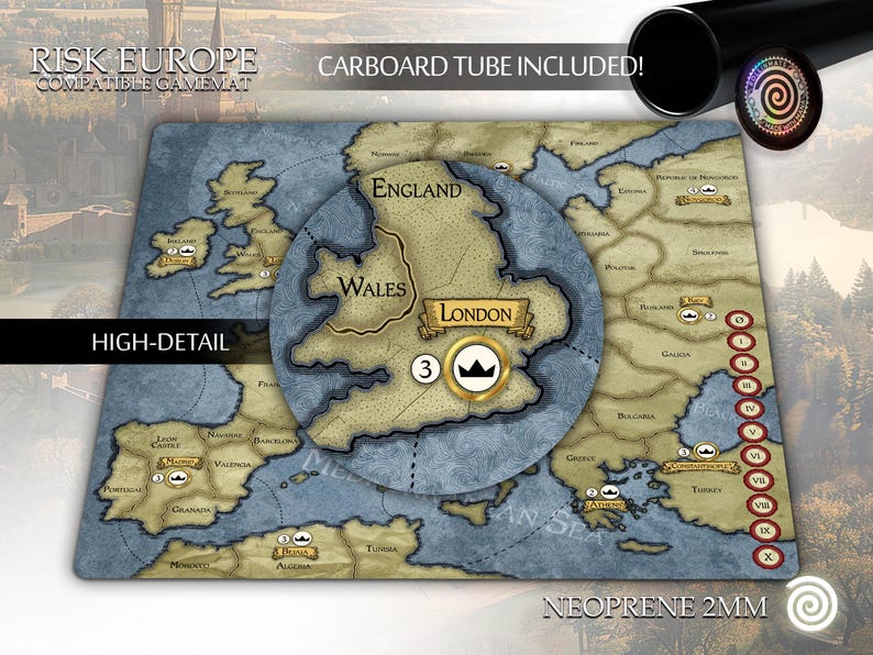 Risk Europe Compatible Playmat - Etsy