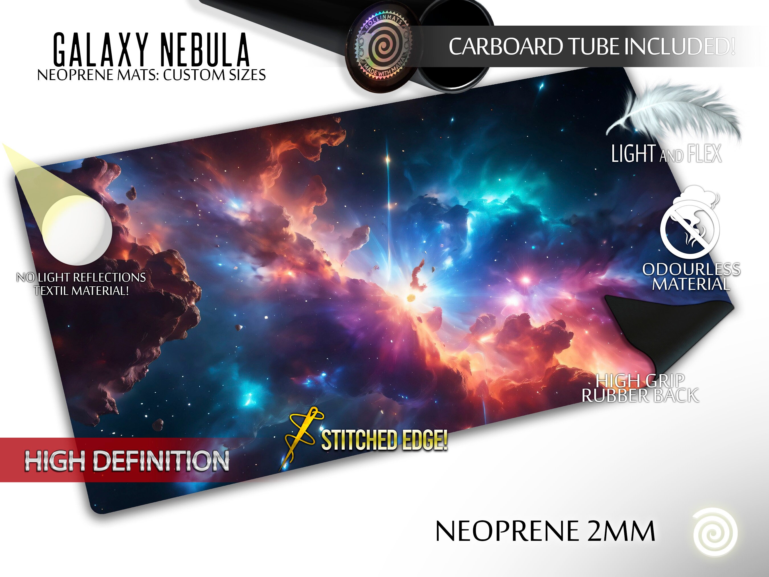 Galaxy Nebula Neoprene Mats Custom Sizes - Etsy