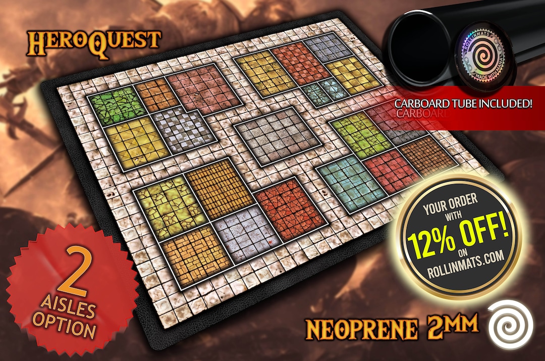 Playmat Heroquest 2 Aisles Remake UNOFFICIAL PRODUCT - Etsy UK