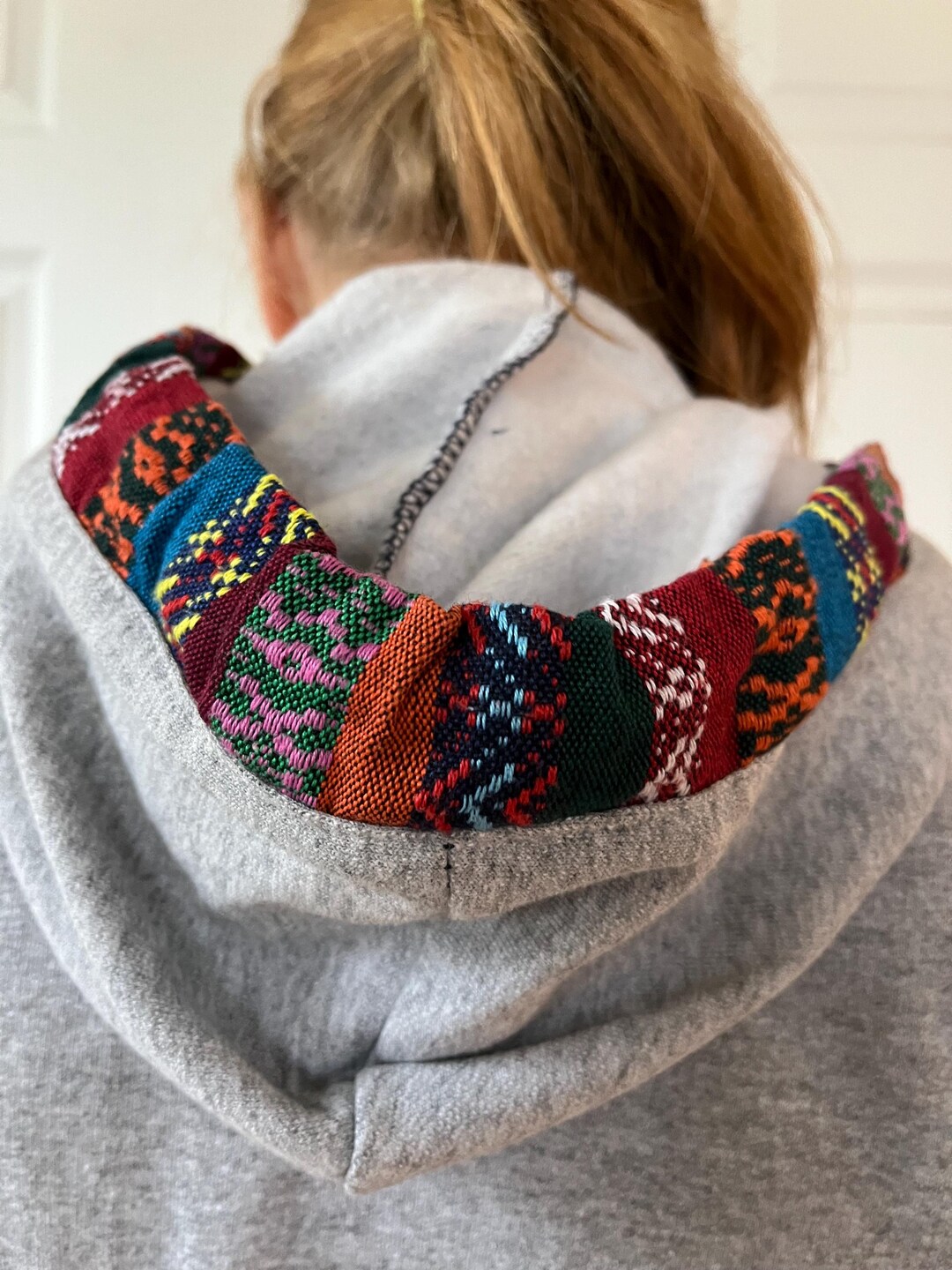 Your Favorite Full Zip Hoodie With Guatemalan Weaving Accents in Light ...