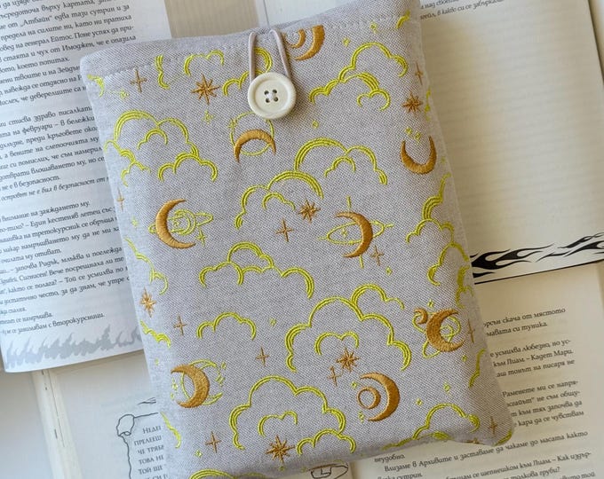 Black Velvet Book Sleeve Sun, Moon and Stars Jacket Protector With ...