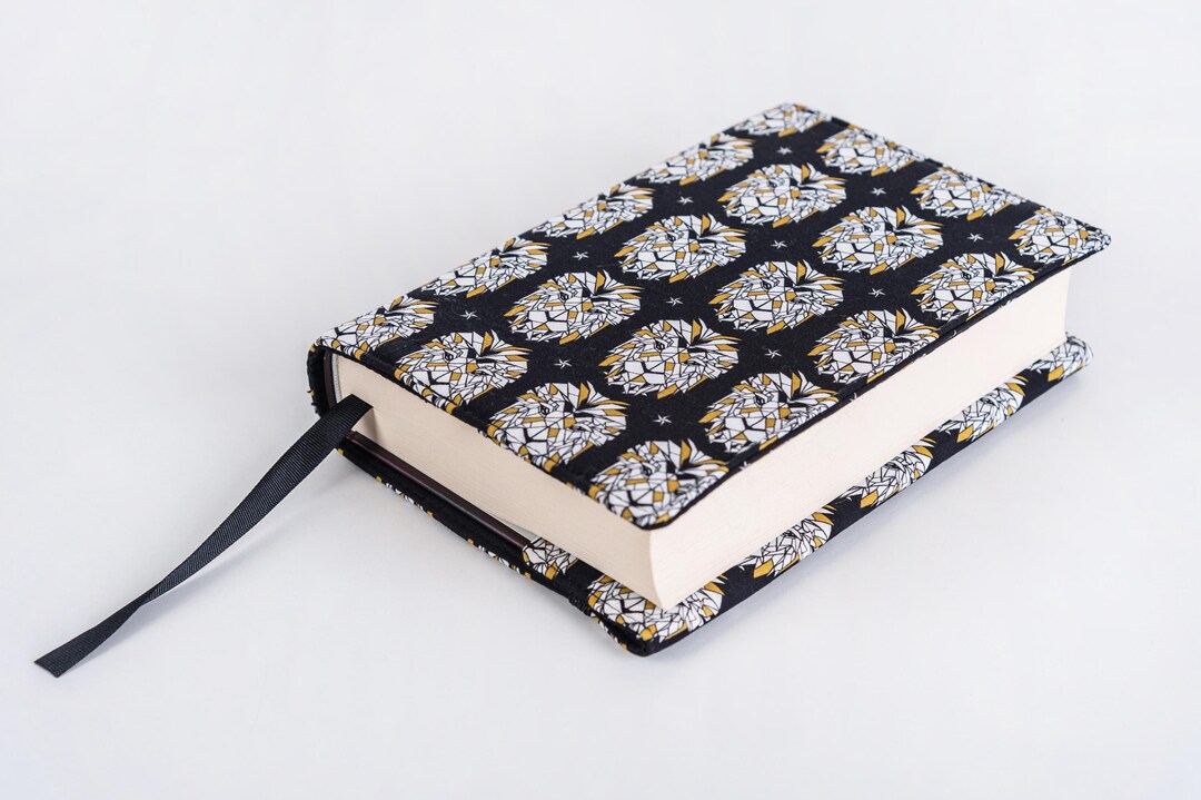 Abstract Lions Book Cover, Book Pouch, Custom Size Book Jacket ...