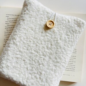 Bouclé Fabric Book Sleeve – Padded Cover for E-readers and Paperbacks ...