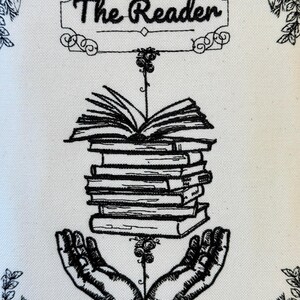 Embroidery Book Library Book Cover, Custom Padded Book Sleeve With Own ...