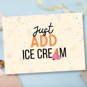 Printable Just Add Ice Cream Tags, Instant Download - Etsy