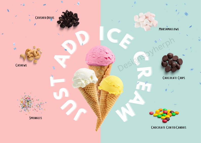 Printable Just Add Ice Cream Card , Instant Download - Etsy