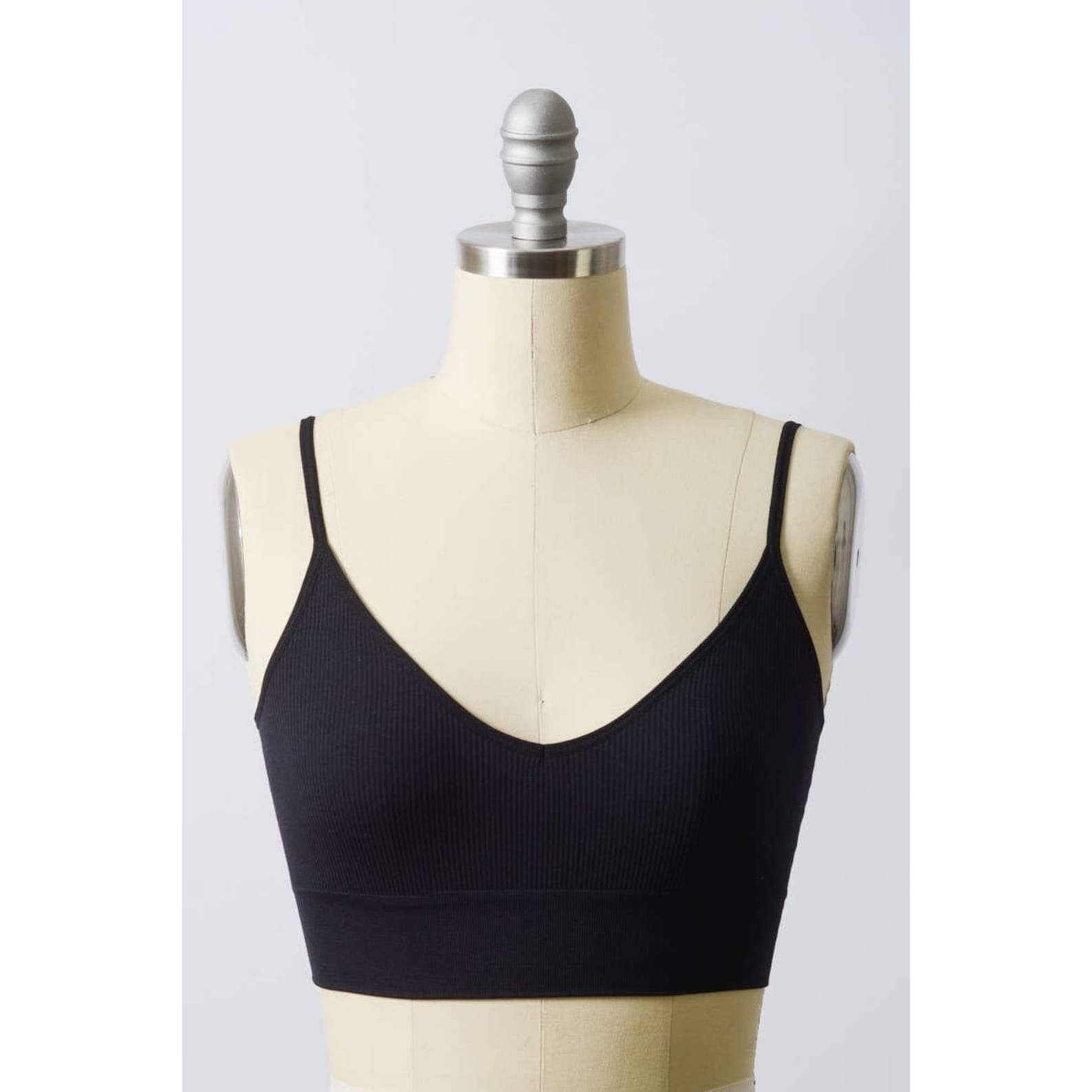 Black Low Back Seamless Bralette Minimalist Neutral Layer - Etsy