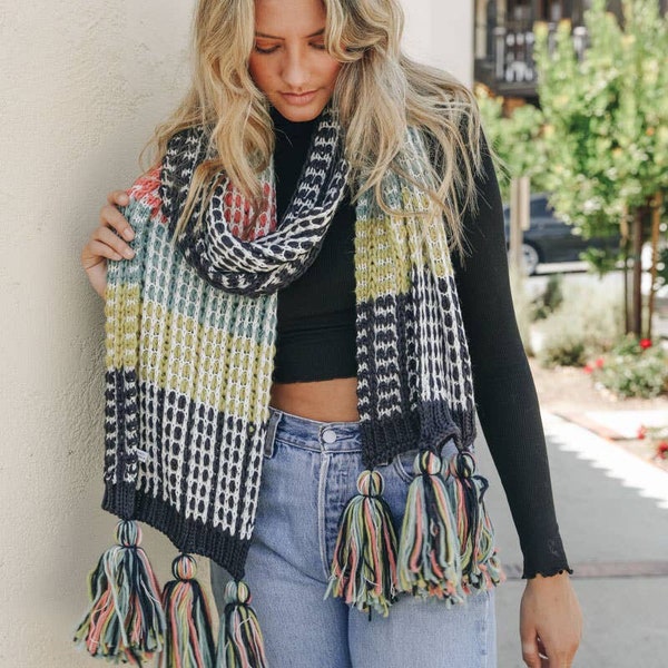 Oversized Knit Scarf - Etsy