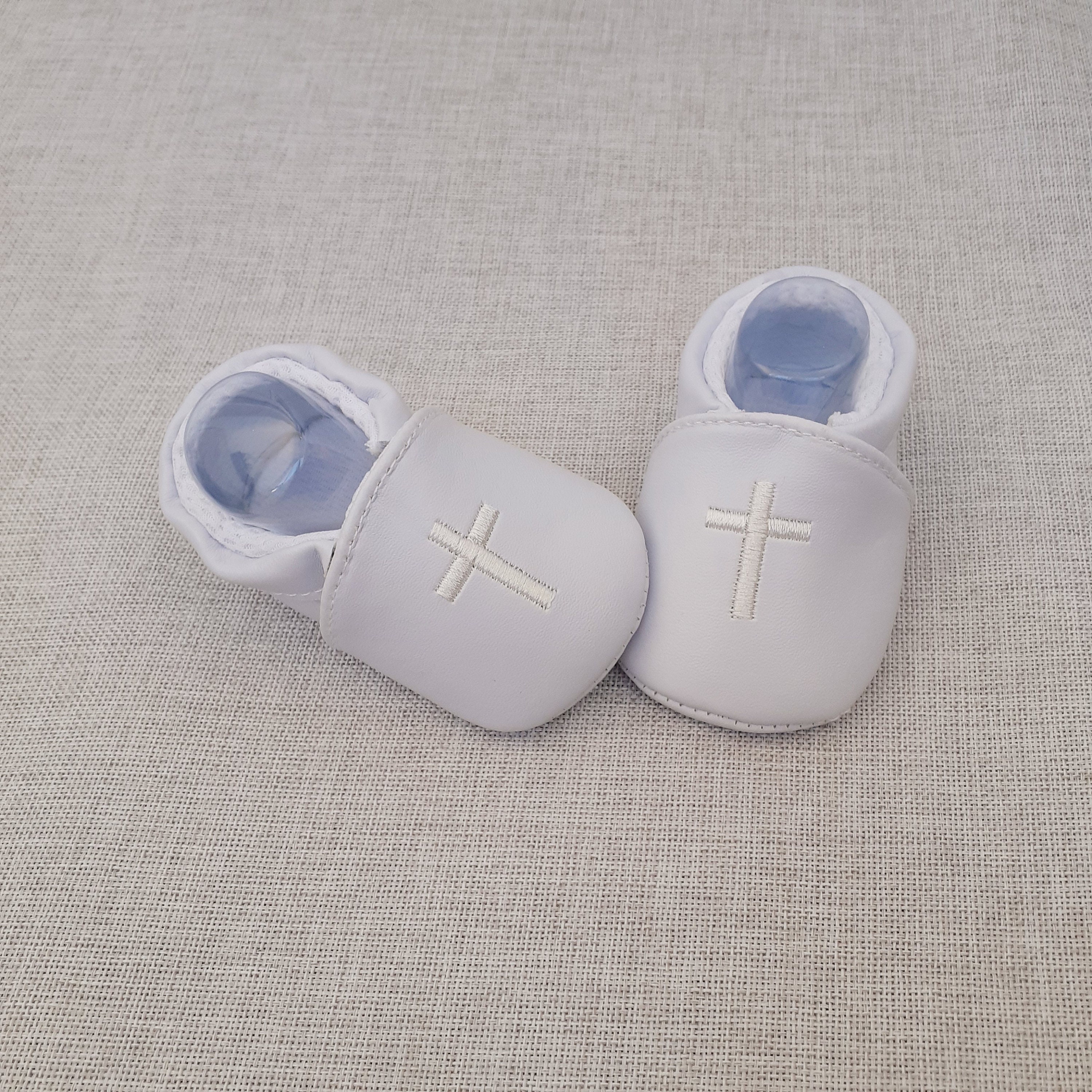 Baptism Shoes With Cross, Baby Boy Christening Shoes, Baby Booties With ...