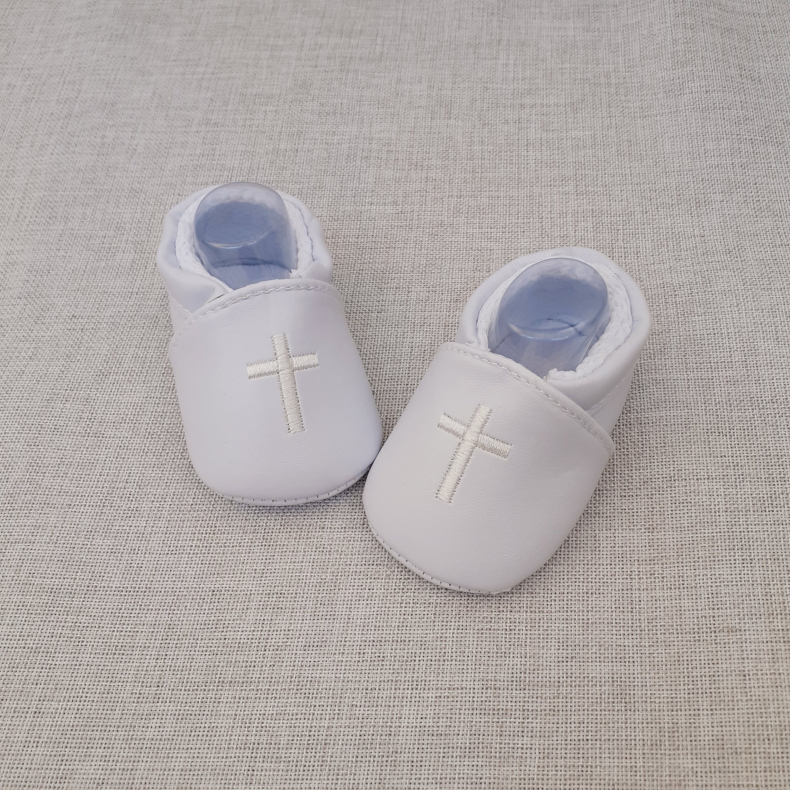 Baptism Shoes With Cross, Baby Boy Christening Shoes, Baby Booties With ...