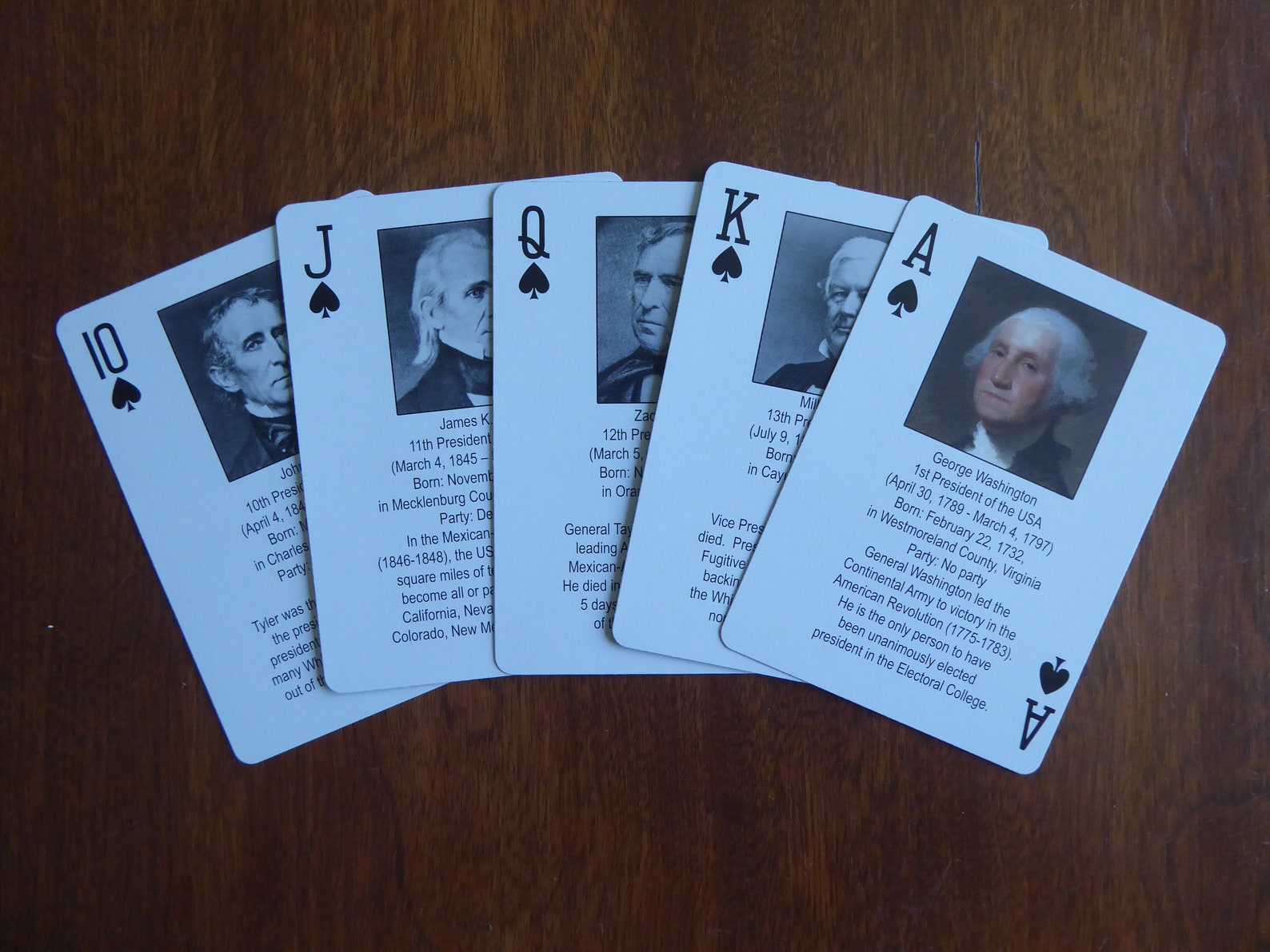 Presidents Playing Cards, New, George Washington Joe Biden, Made in USA ...