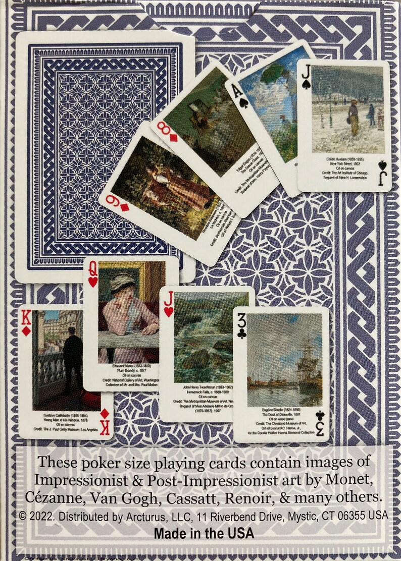 Impressionist and Post-impressionist Art Playing Cards: Monet, Van Gogh ...