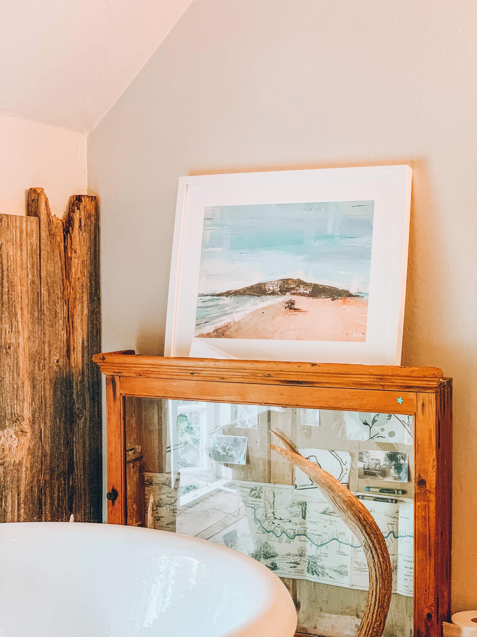 Burgh Island Painting, Devon Beach, Seaside, Abstract Art, Acrylic ...