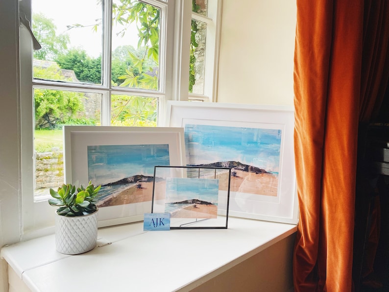 Burgh Island Painting, Devon Beach, Seaside, Abstract Art, Acrylic ...