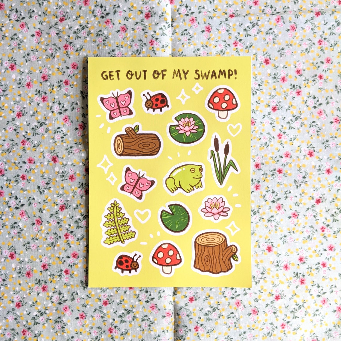 Get Out of My Swamp Sticker Sheet Cute A5 Matte Sticker - Etsy