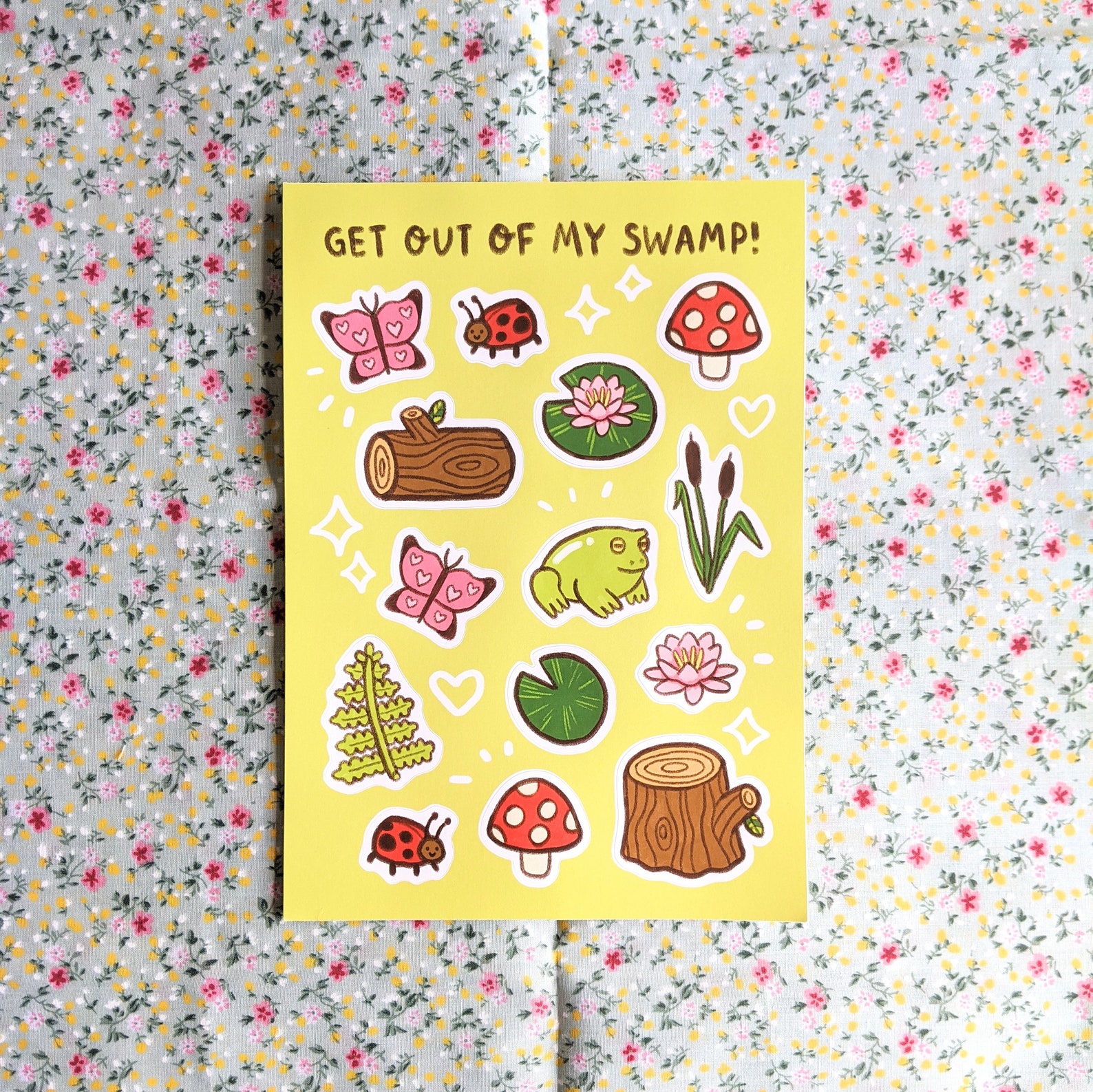 Get Out of My Swamp Sticker Sheet Cute A5 Matte Sticker - Etsy