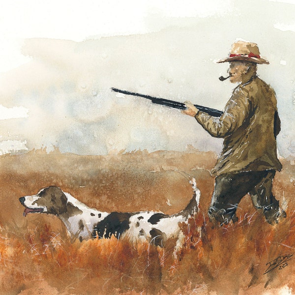 Hunting Dog Painting - Etsy