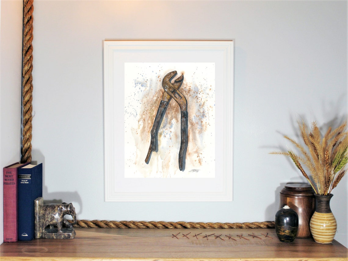 Channellock Tool Watercolor Art Print, Garage Decor - Etsy