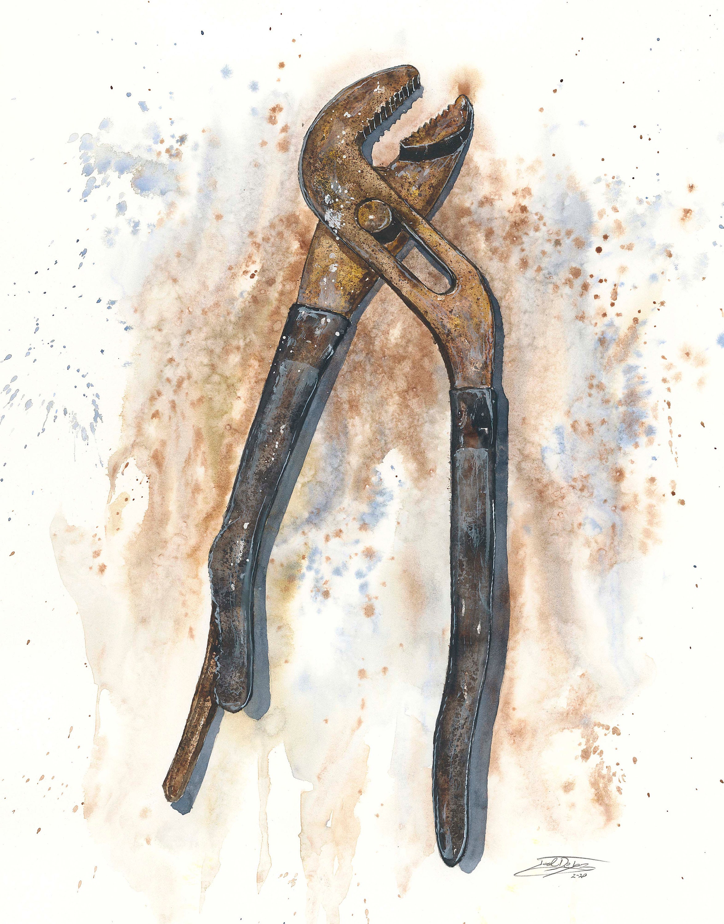 Channellock Tool Watercolor Art Print, Garage Decor - Etsy