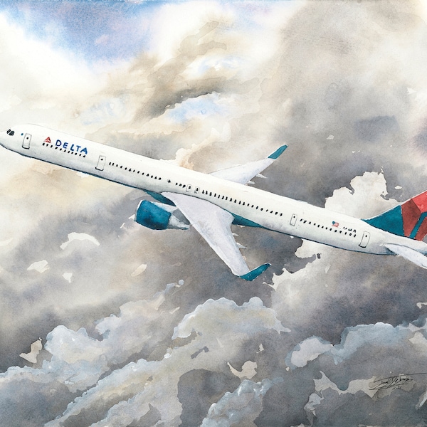 Airplane Boeing Painting - Etsy