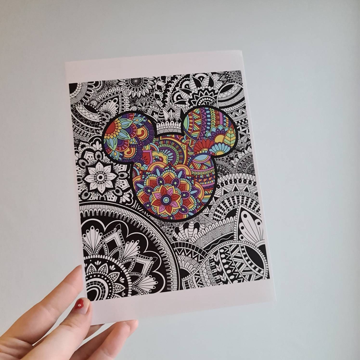 Mickey Mouse Zentangle Art Print - Etsy Australia