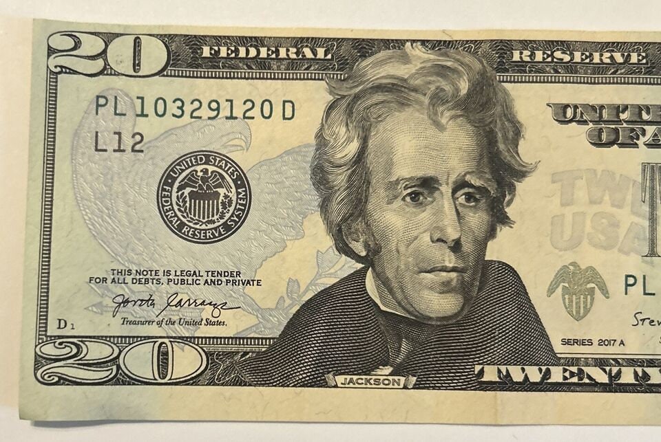 Off Center 20 Dollar Bill Misaligned Print Error 2017A Run Size ...