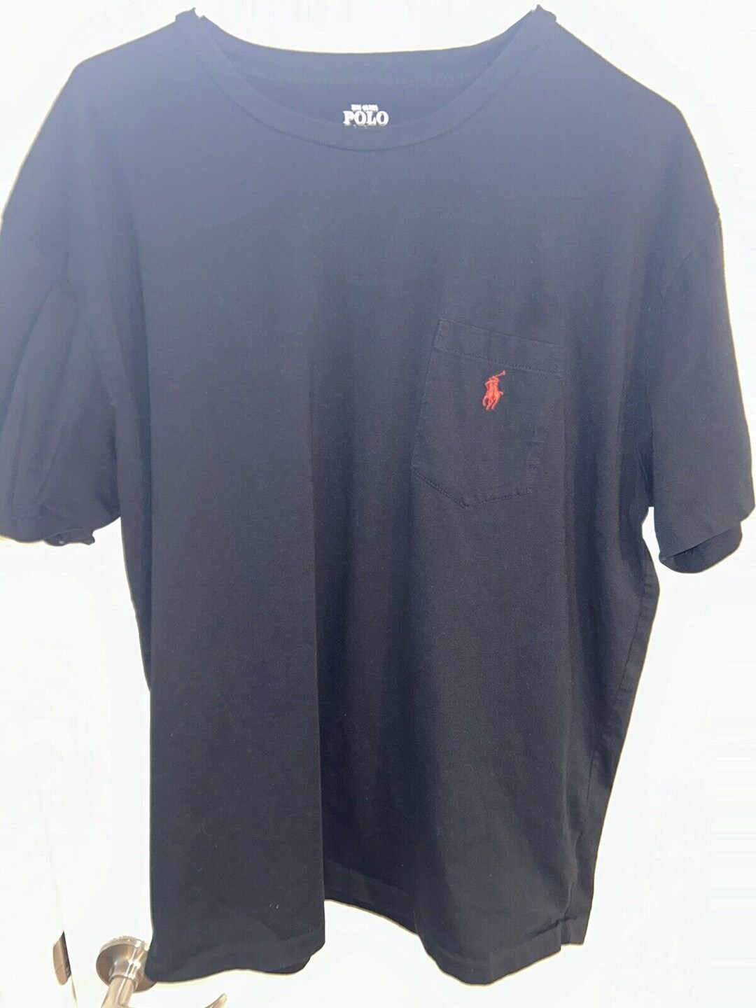 Polo Ralph Lauren Shirt Mens Large Crewneck Black Pocket Tee Short ...
