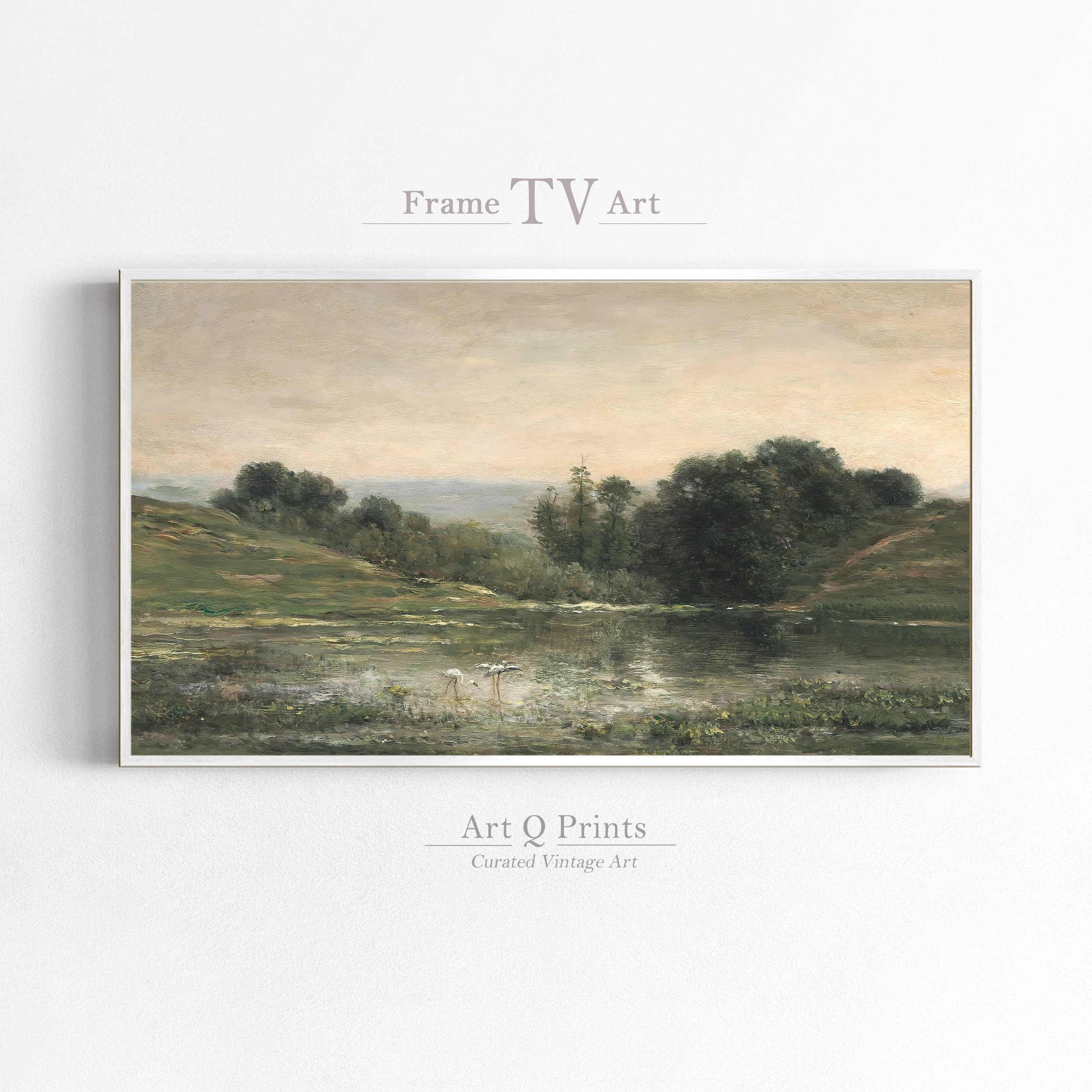 Vintage Wetlands Landscape Art for Samsung Frame TV (digital Download ...