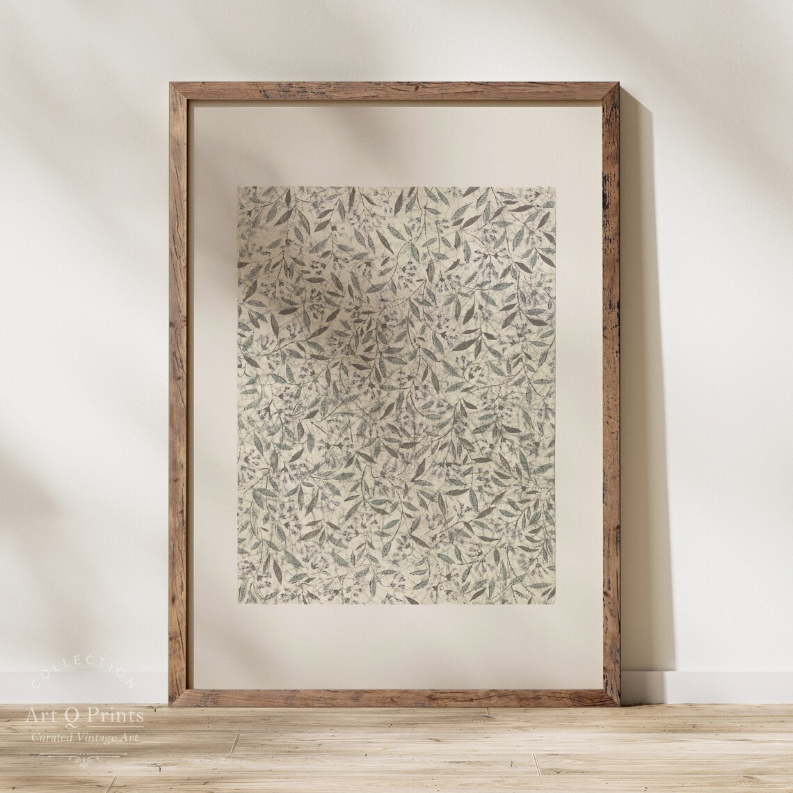 Set of 3 Muted Patterns Prints, Gray Blue Watercolor Paintings ...