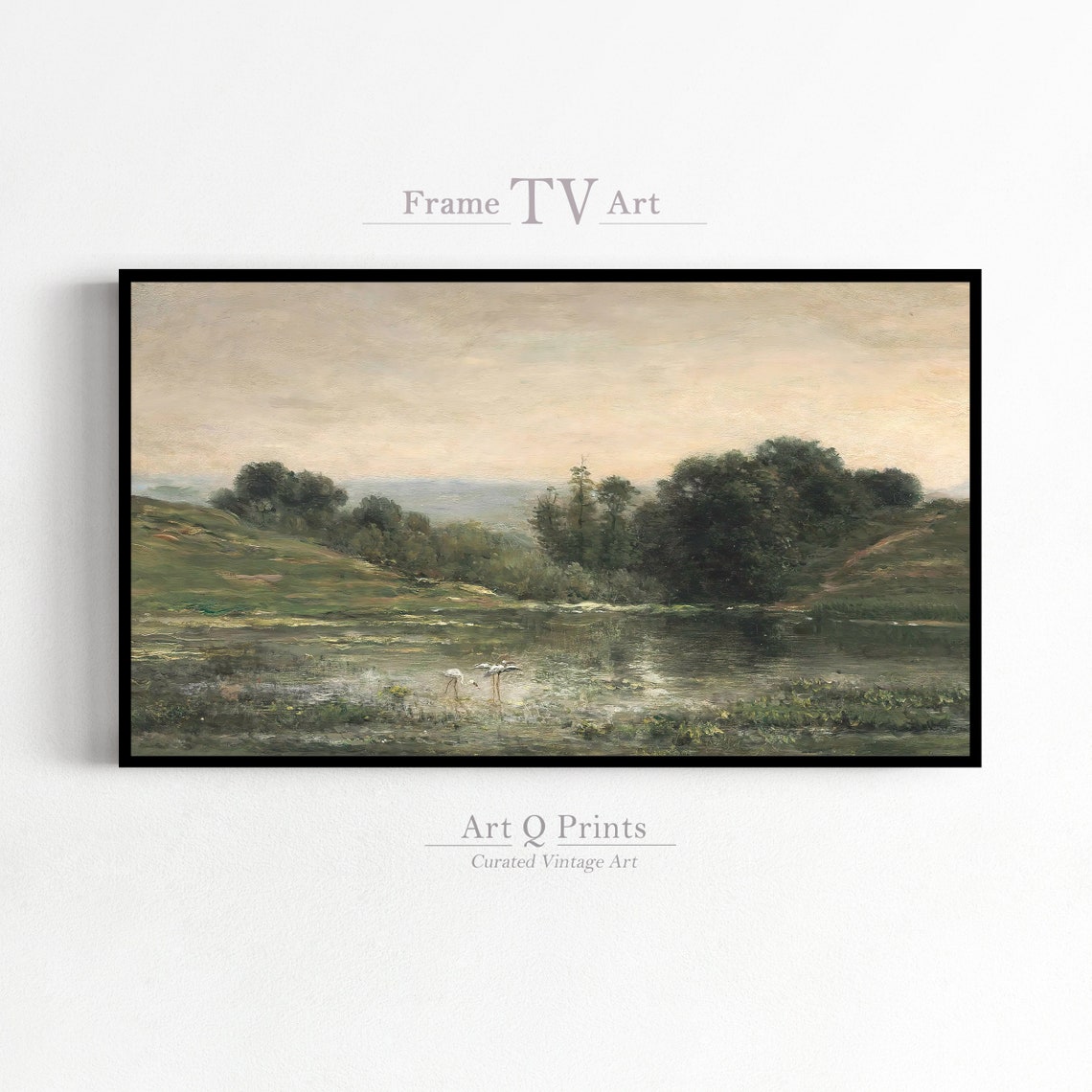 Vintage Wetlands Landscape Art for Samsung Frame TV (digital Download ...