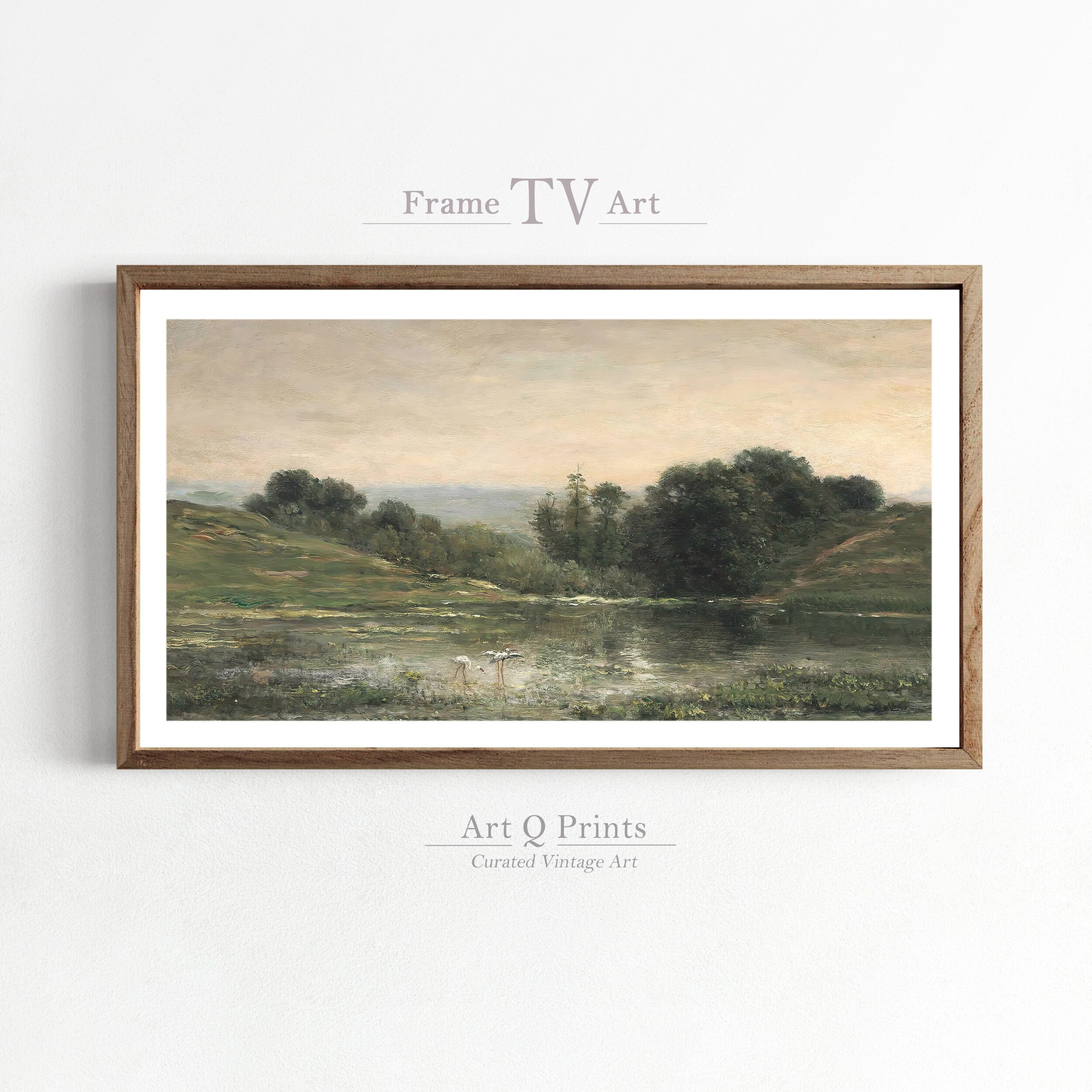 Vintage Wetlands Landscape Art for Samsung Frame TV (digital Download ...