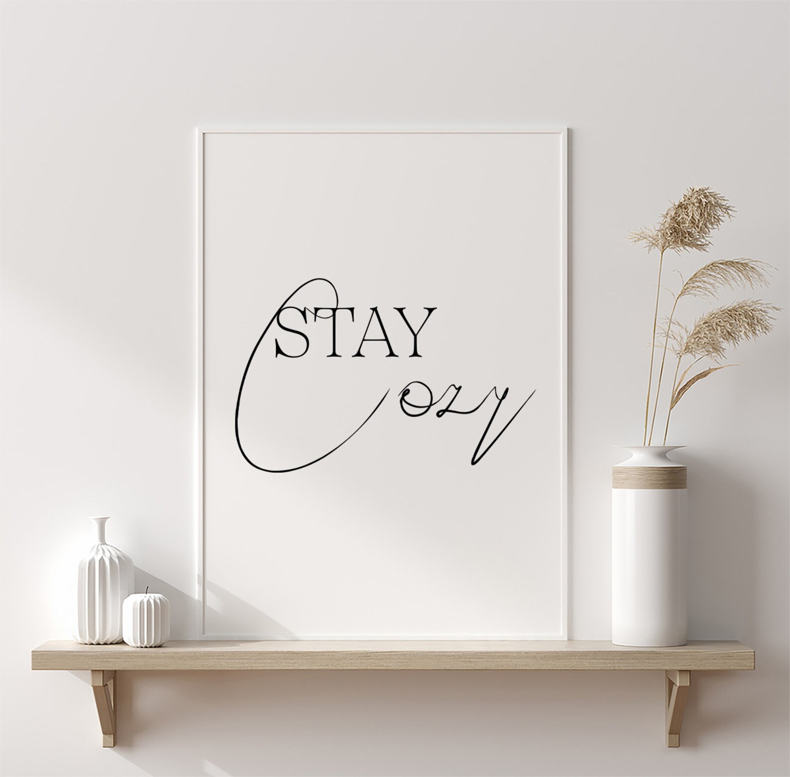 Stay Cozy Poster Print DIY Wall Art Typography Decor Kid | Etsy